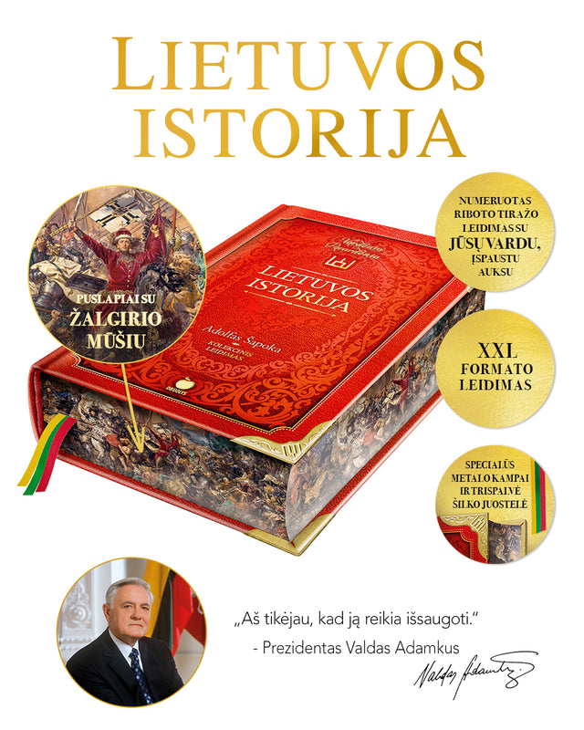 A.Šapoka – LIETUVOS ISTORIJA + SENASIS VILNIUS (kolekcinis rinkinys) – OBUOLYS