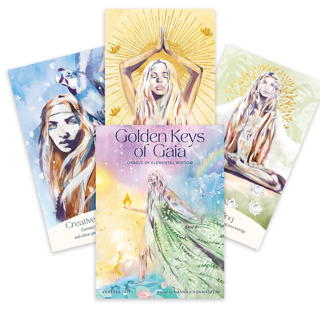 Golden Keys of Gaia: Oracle of Elemental Wisdom kortos Blue Angel – OBUOLYS