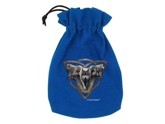 Anne Stokes Wolf Trio kauliukų maišelis Q-Workshop – OBUOLYS