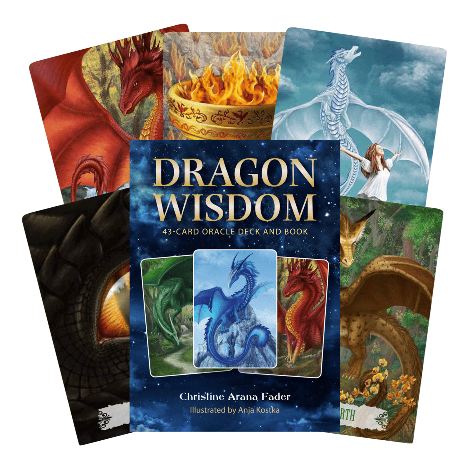 Dragon Wisdom Oracle kortų ir knygos rinkinys Earth Dancer – OBUOLYS