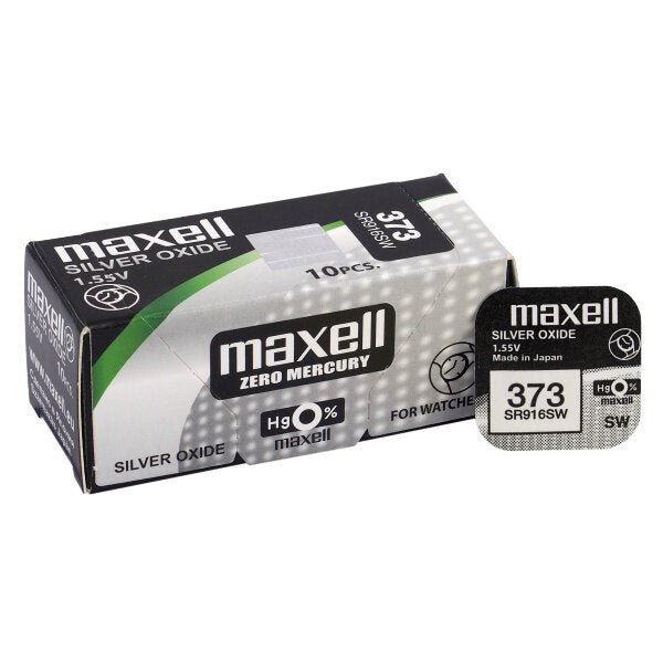 Maxell 373 (R916SW) baterijos 10 vnt. – OBUOLYS